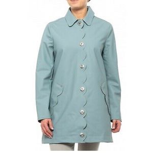 Hunter | Jackets & Coats | Hunter Blue Mist Scallop Perforated Aline ...